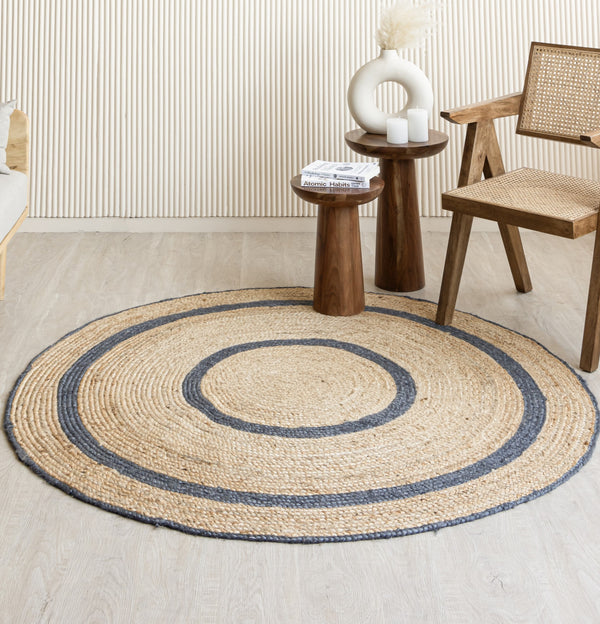 5' Jute Round Jute Rugs | HomeMonde Lifestyle – Homemonde